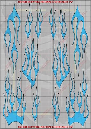 Amazon.com: FLA1059P Flames RC Body Spray Paint Mask/Stencil : Arts ...