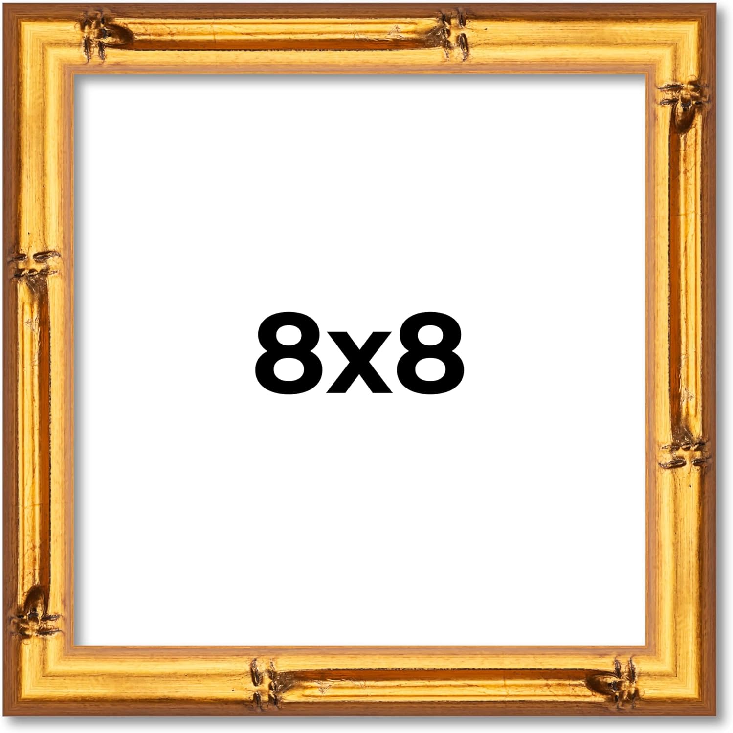 Amazon.com - Poster Palooza 8x8 Frame Gold Bamboo Solid Wood Picture ...