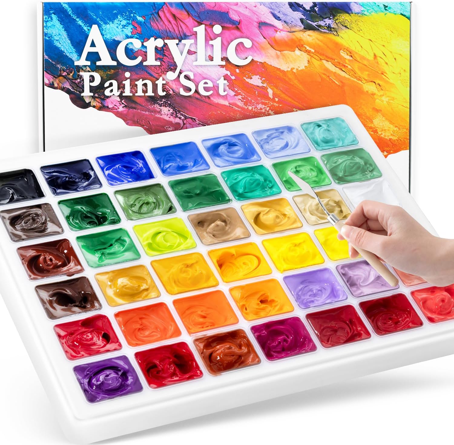 Amazon.com: Jaoul Acrylic Paint Set, 42 Colors (1.7oz/50ml), Acrylic ...