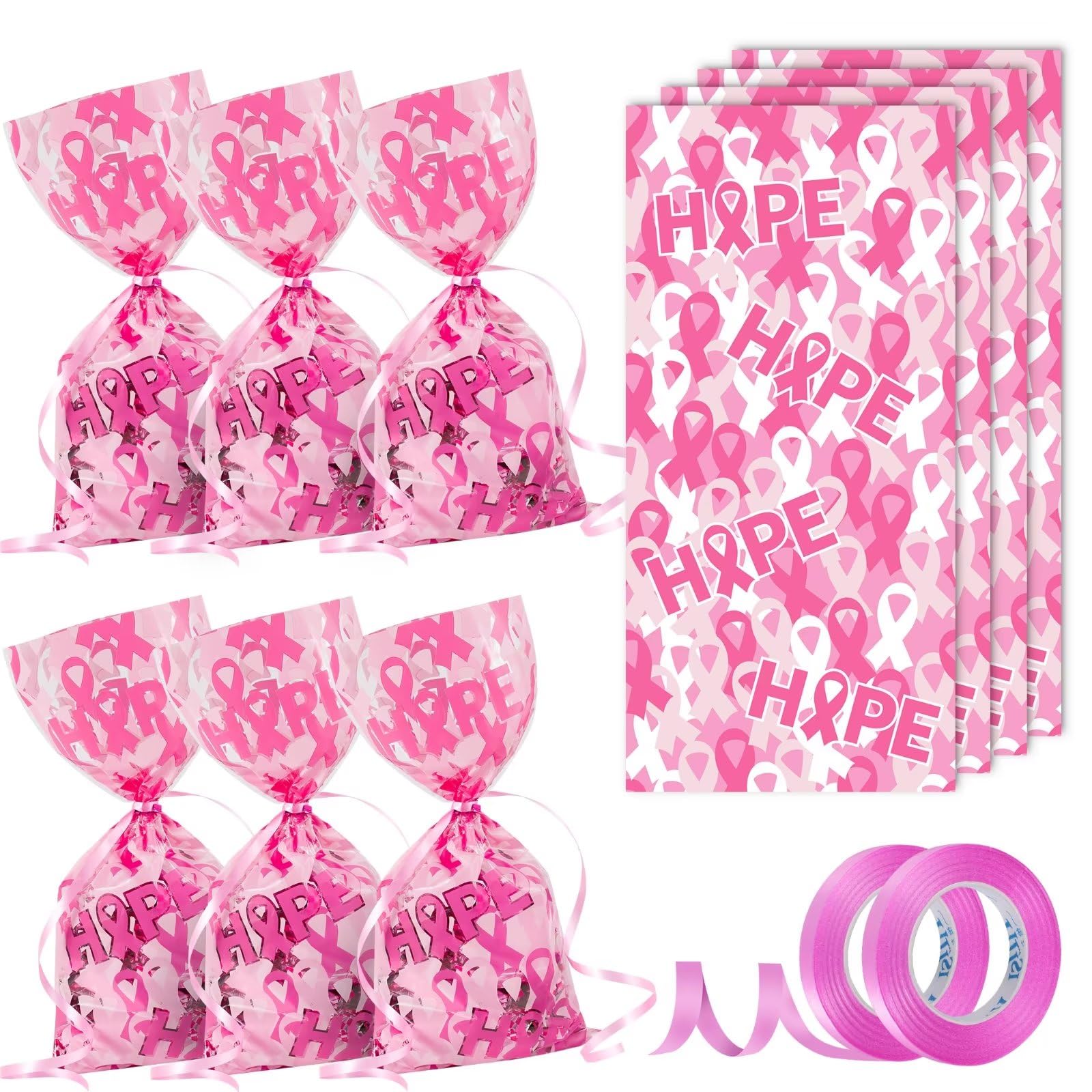 Amazon.com: Heartome Breast Cancer Awareness Accessories, 102Pcs Ribbon ...