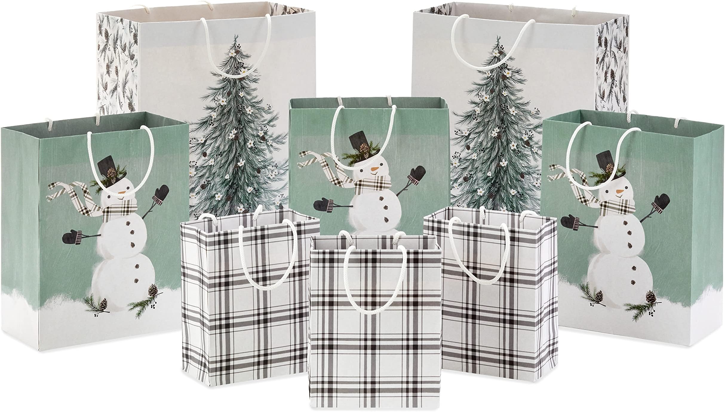Hallmark Christmas Gift Bag Assortment (8 Bags: 3 Small 6", 3 Medium 9 ...