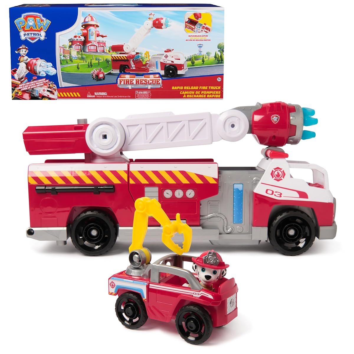 Snapklik.com : Paw Patrol Fire Rescue: Rapid Reload Fire Truck