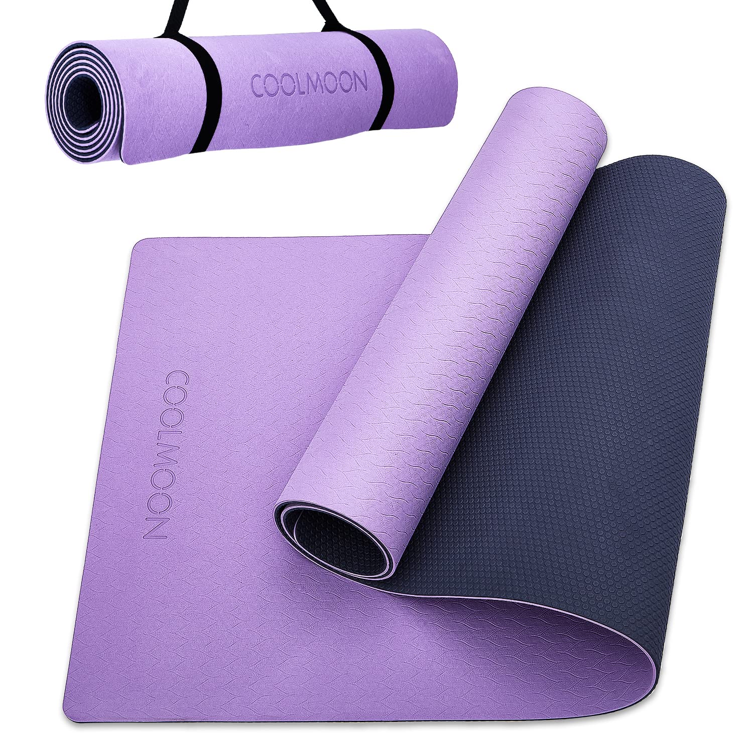 COOLMOON 1/4 Inch Extra Thick Yoga Mat Double-Sided Non Slip,Yoga Mat ...