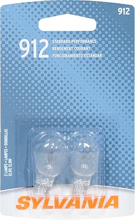 SYLVANIA 912 Basic Miniature Bulb, (Contains 2 Bulbs) : Amazon.co.uk