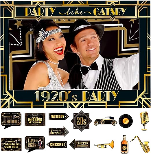 JeVenis Roaring 20s Photo Booth Props 1920s Photo Booth Props 1920s ...