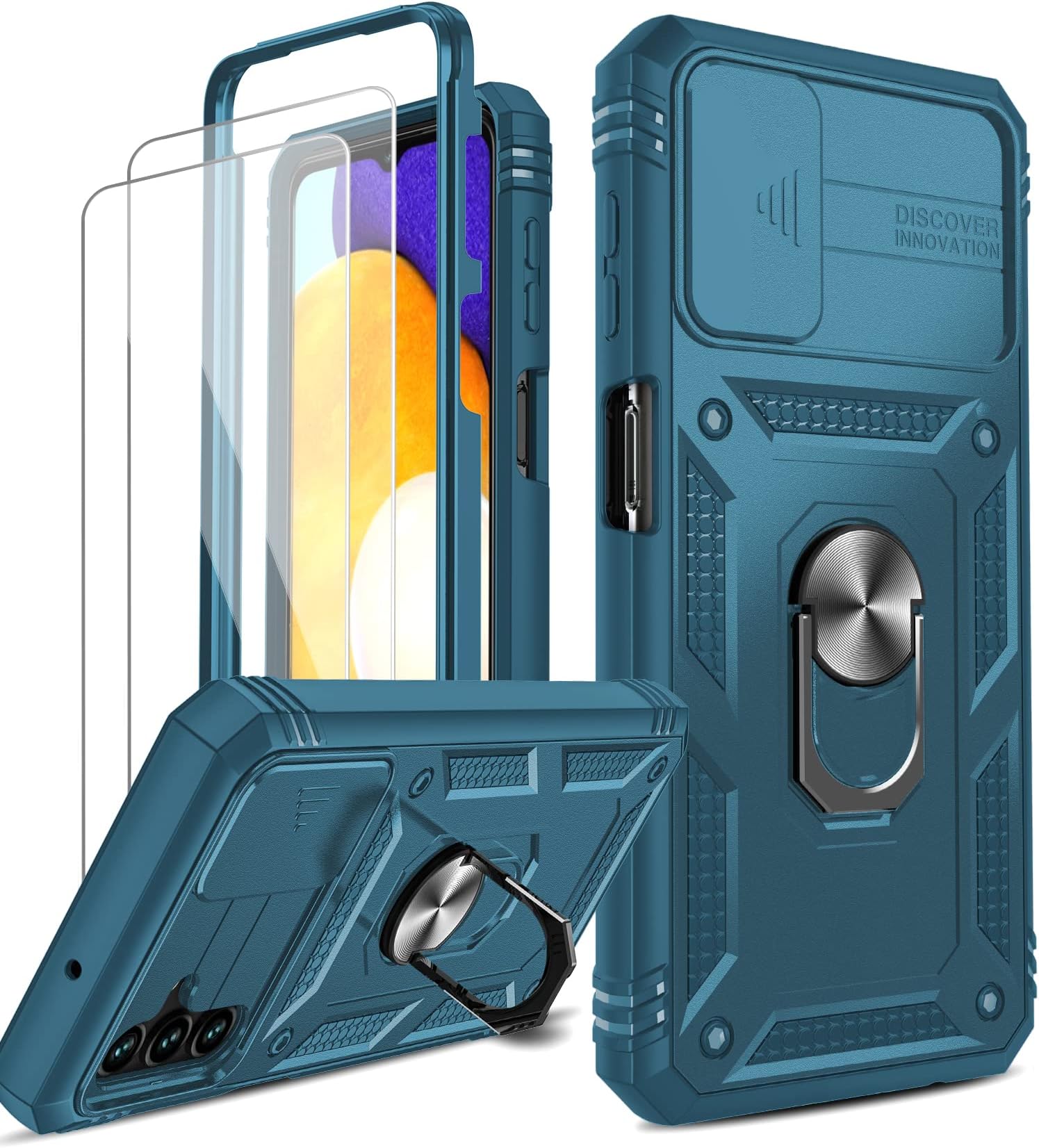 LeYi for Samsung Galaxy A13 5G/A04S Case with Camera Cover Slider, Full ...