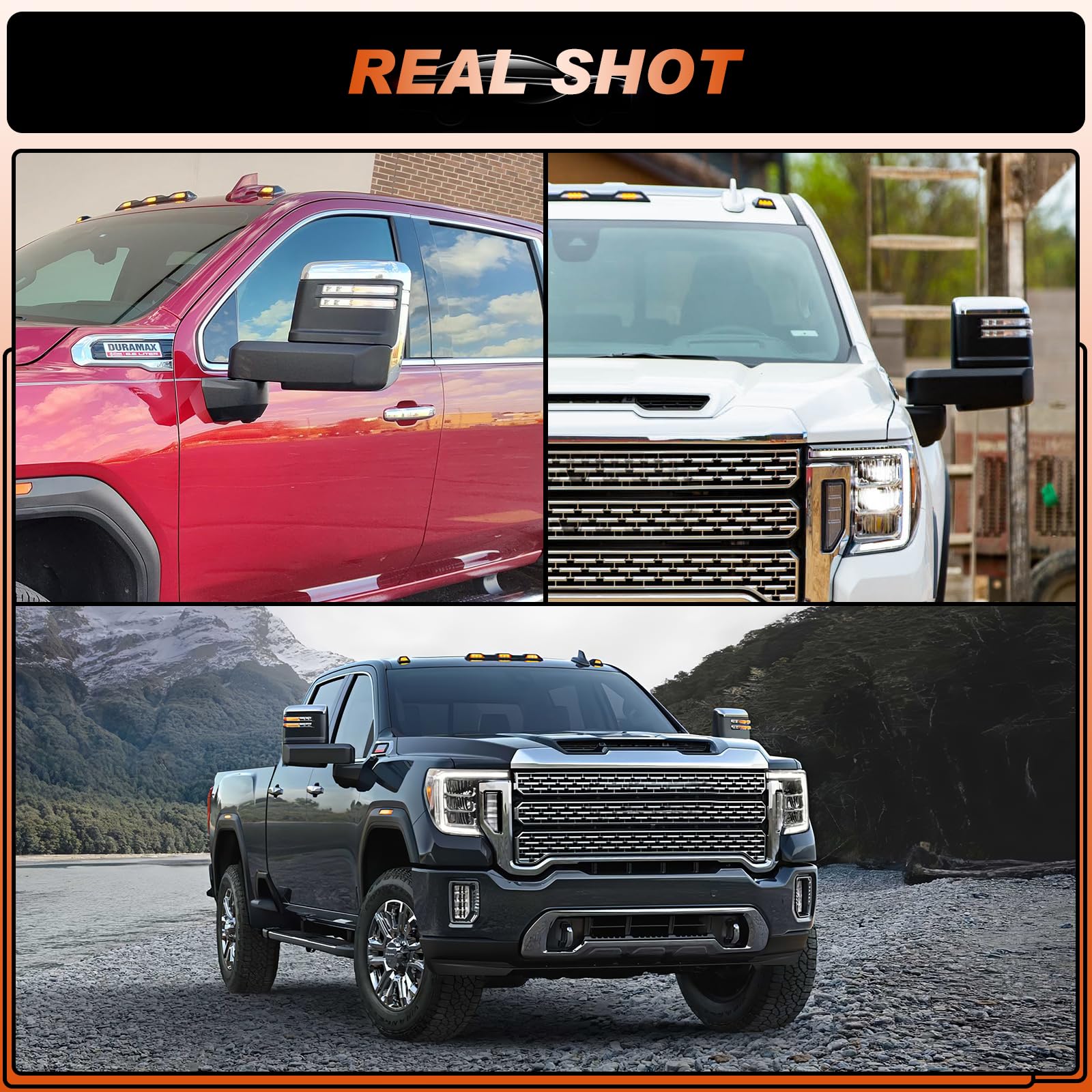 Snapklik.com : Sliver Tow Mirror Caps Fit For Chevy Chevrolet Silverado ...