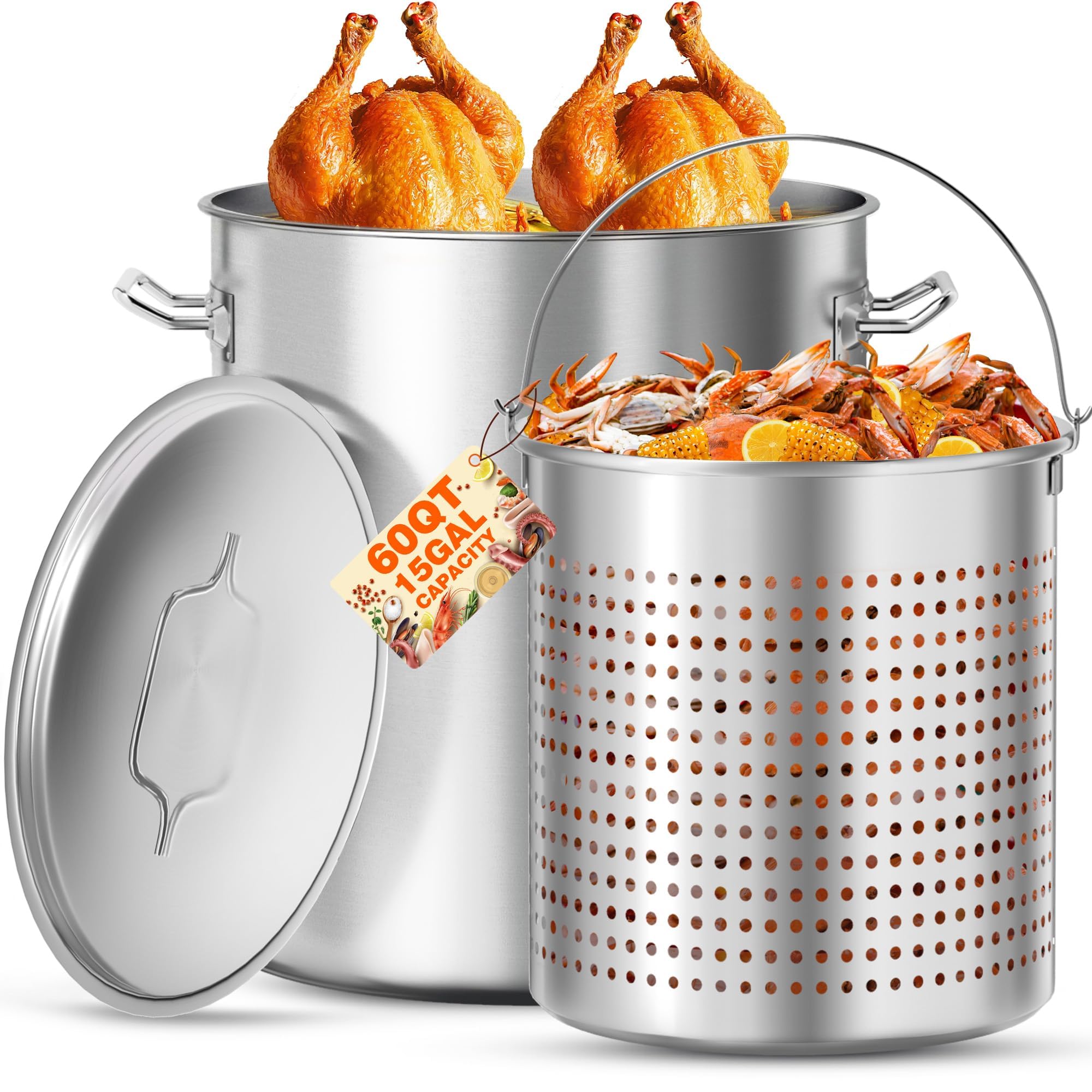 Amazon.com: PYY Seafood Boil Pot - 60qt Turkey Fryer with Basket & Lid ...