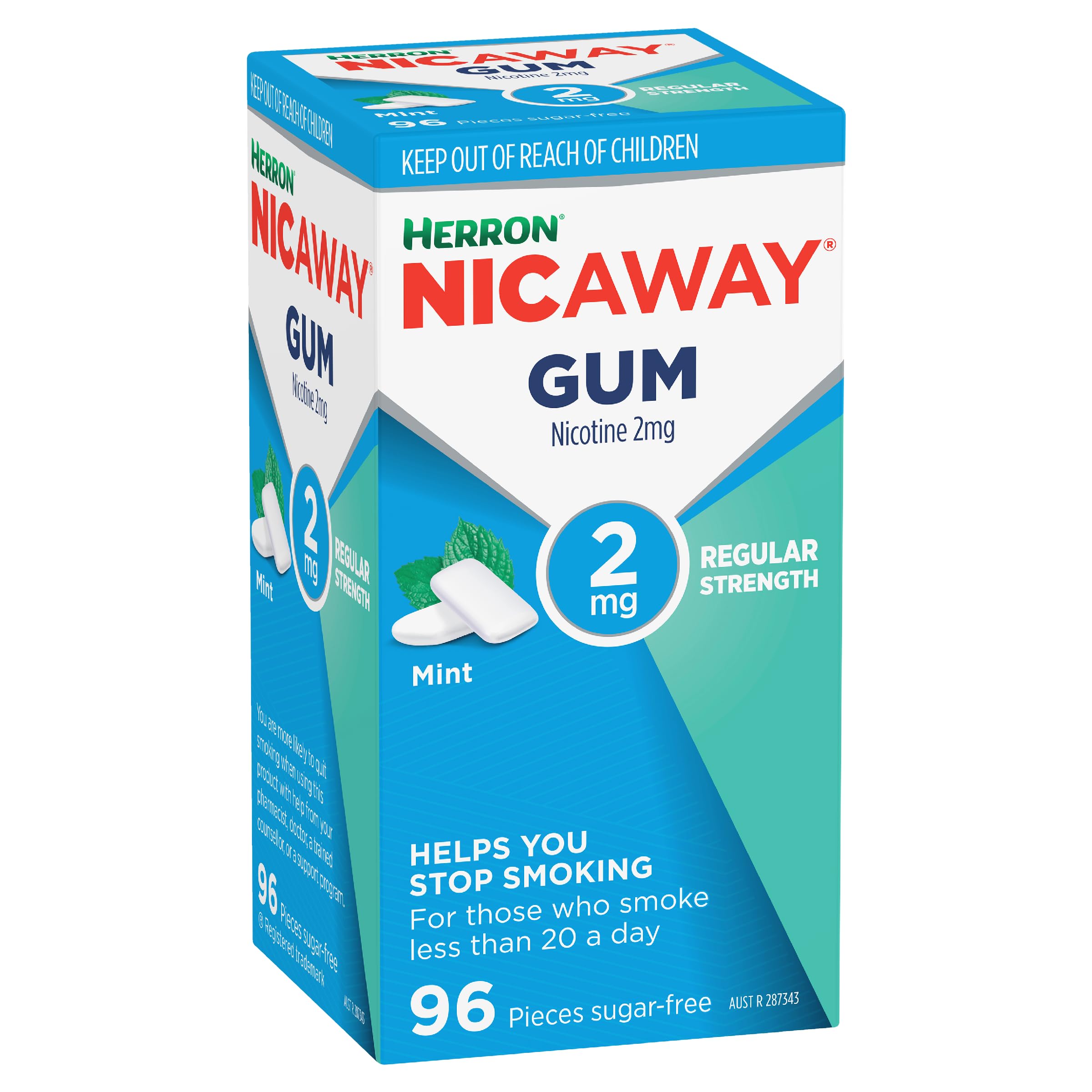 Nicaway 2mg Stop Smoking Mint Gum (Pack of 96) : Amazon.com.au: Health ...