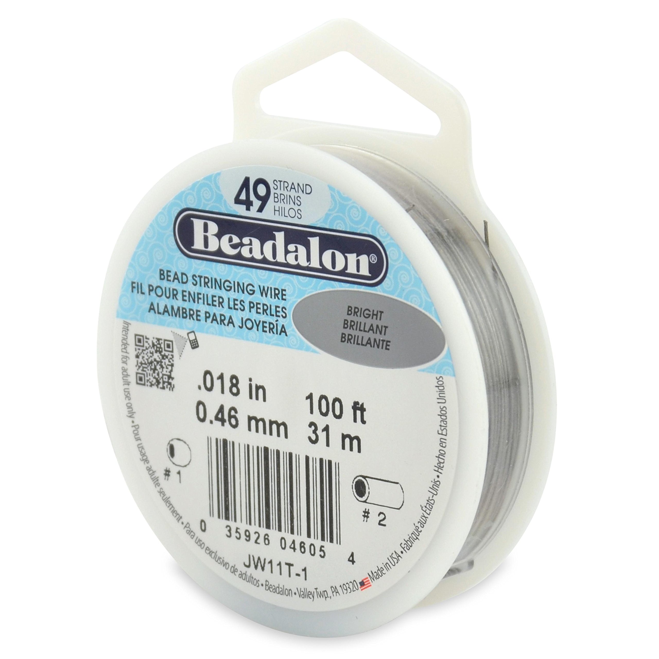 Amazon.com: Beadalon Wire Standard Bright 49 Strand .018 Inch / 100 Feet