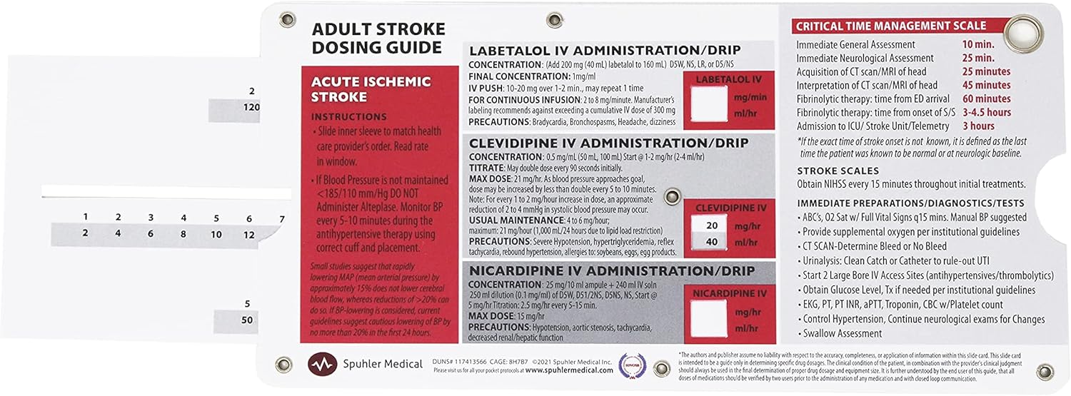 Stroke Dosing Guide: Alteplase IV Reference Card for Acute Ischemic ...