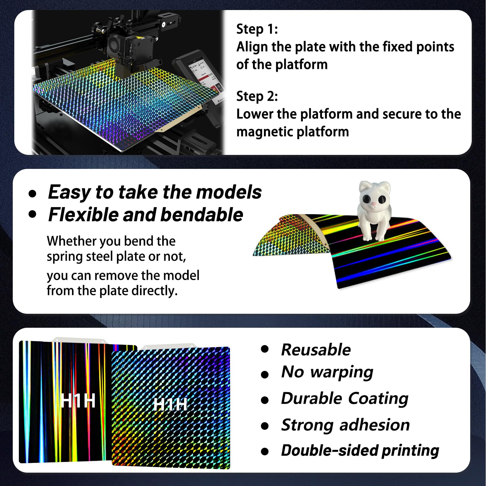 Snapklik.com : 3D Printer H1H Build Plate For CR10, CR10S, Artillery ...