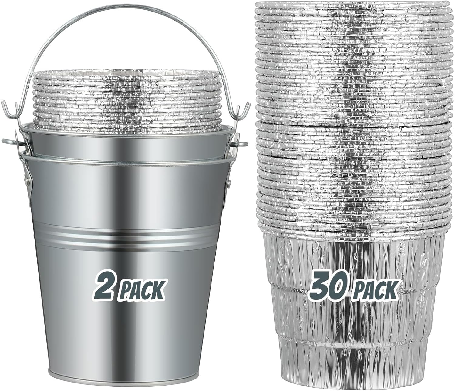 Amazon.com: Uiifan 32 Pcs Drip Grease Bucket and Liners Kit Including 2 ...