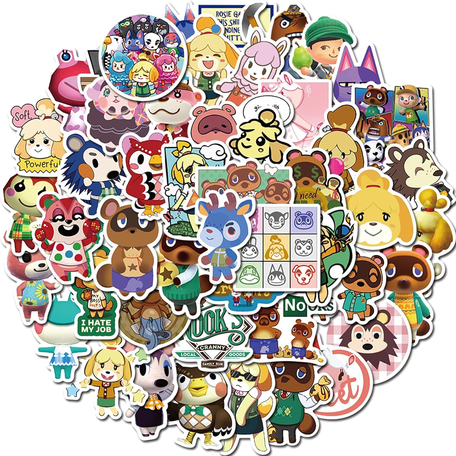 Amazon.com: 50Pcs Animal Crossings Stickers for Kids, Cute Cartoon Game ...