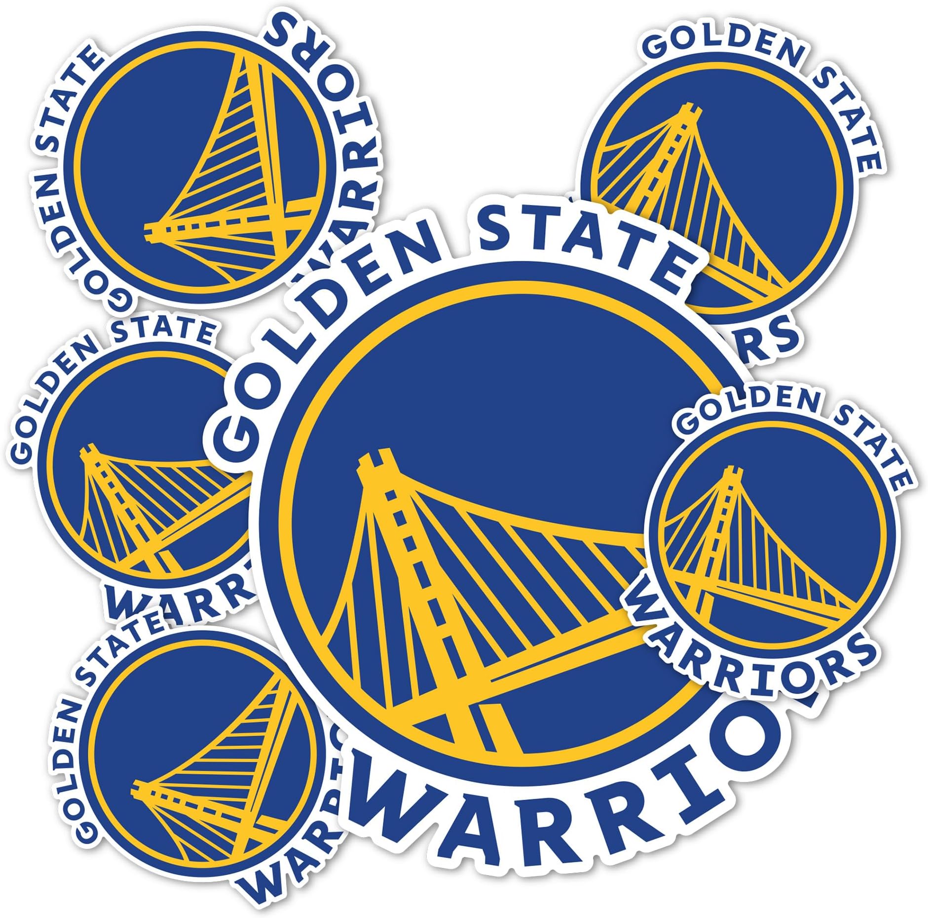Amazon.com: Stickers Pack Golden Vinyl State Decal Warriors Aesthetic ...