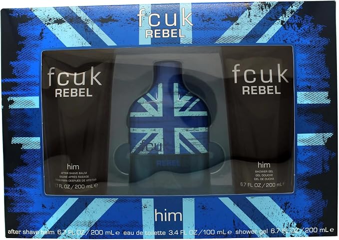 FCUK Rebel Him 100ml EDT Gift Set : Amazon.co.uk: Beauty