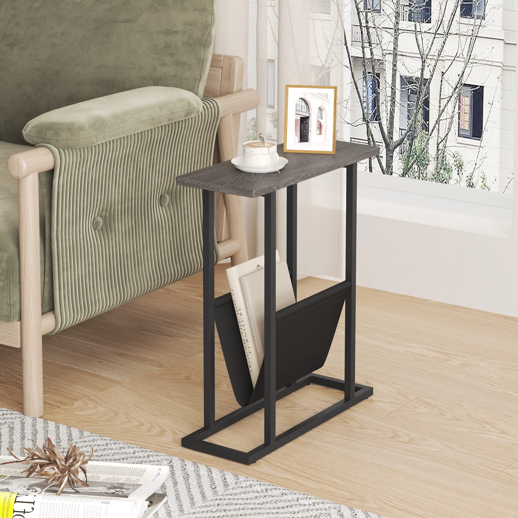 Snapklik.com : Yusong Small Narrow Side Table For Small Spaces, 17.7" W ...