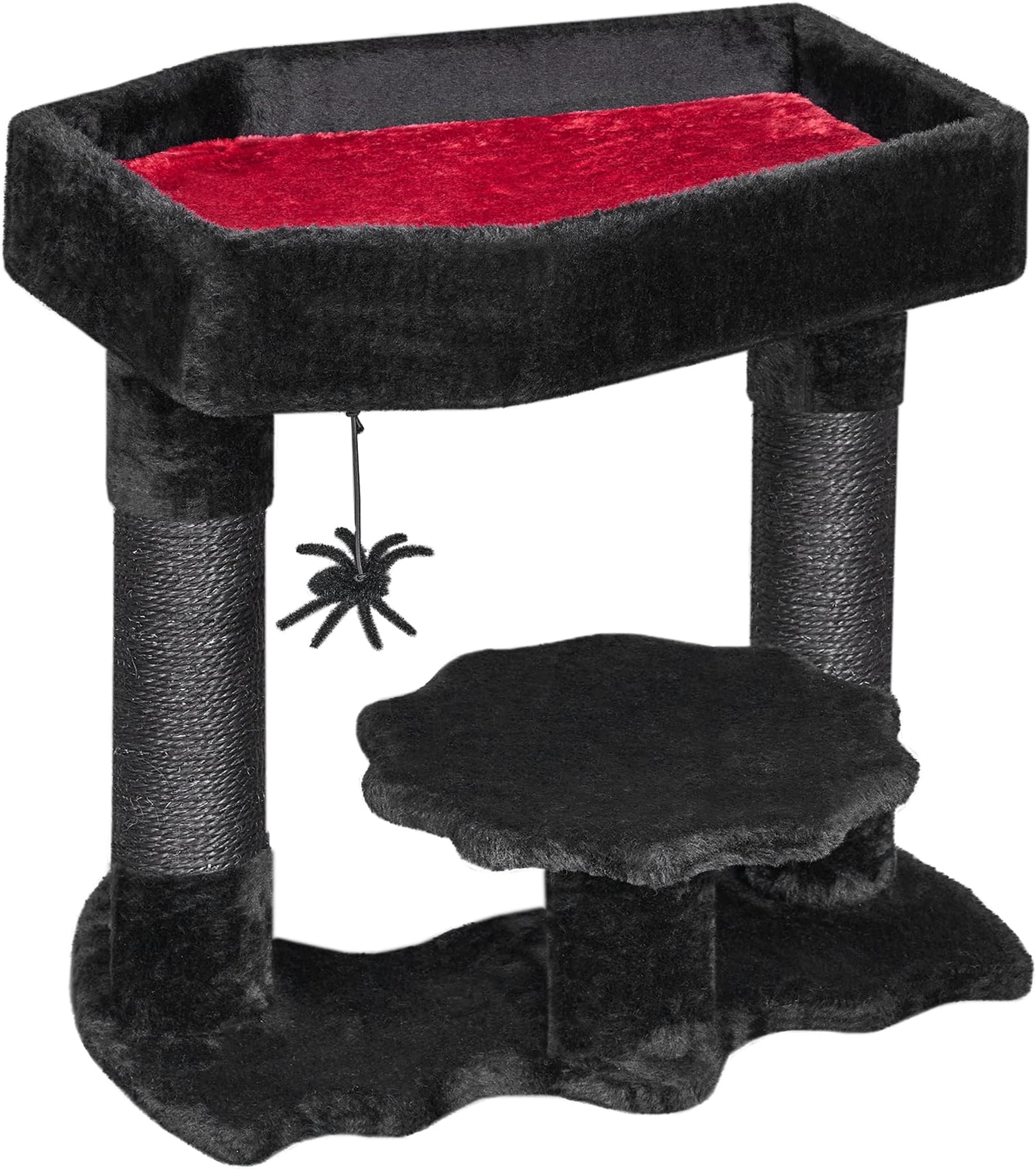 Amazon.com : Littlesy Gothic cat Tree Small Red and Gothic cat Bed ...