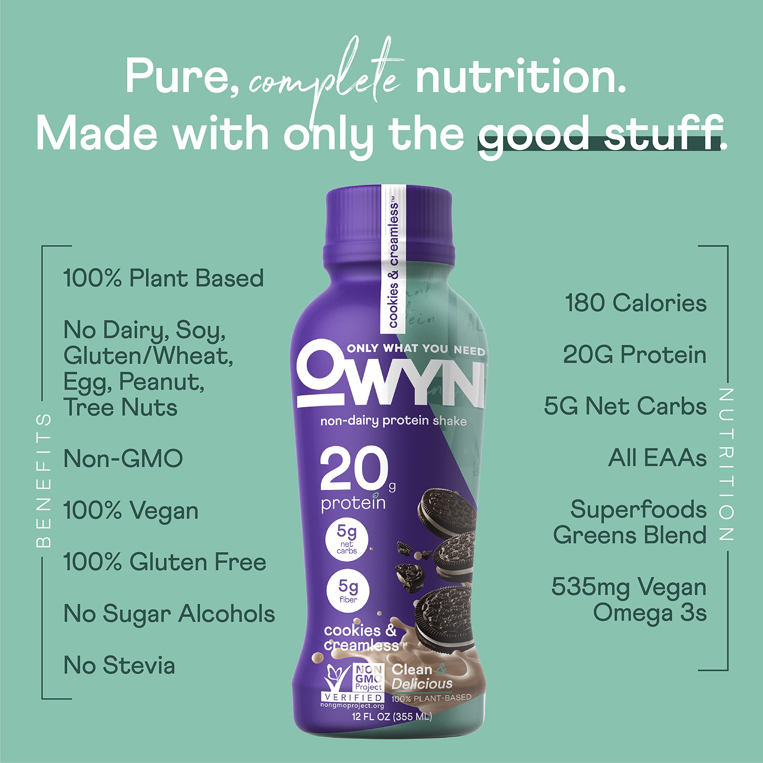 Snapklik.com : Owyn Plant Based Protein Shake, 20g Vegan Protein From ...