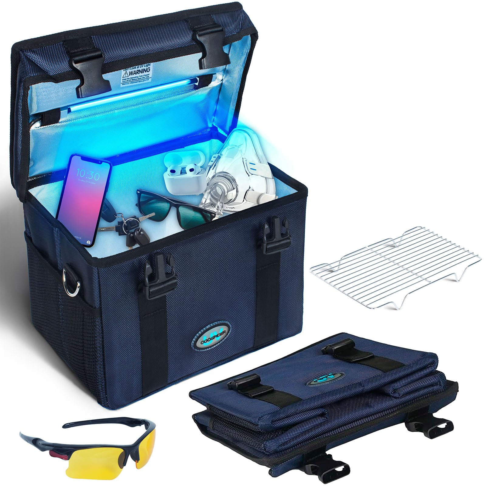 Amazon.com : UV Light Sanitizer Box, Portable Foldable Cleaner and ...