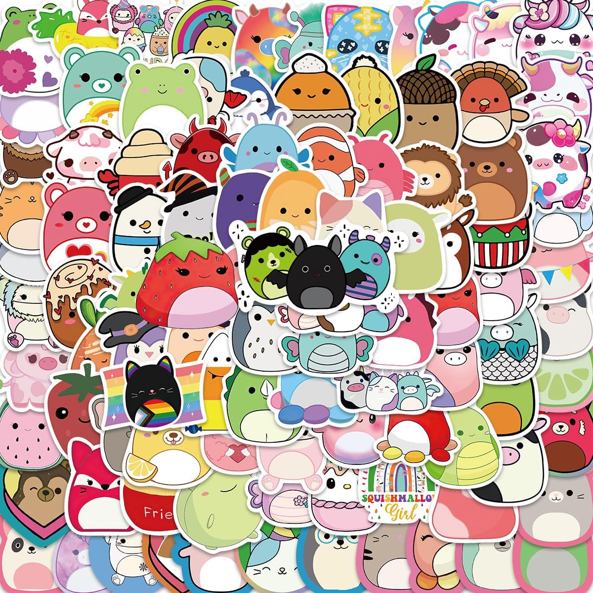 Amazon.com: FaDaifu Cute Stickers 100 Pack Cartoon Animal Aesthetic ...