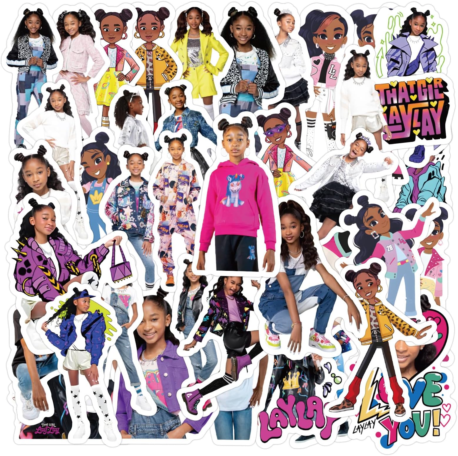 Amazon.com: 50 PCS That Girl Lay Lay Stickers Pack, Aesthetic Graffiti ...