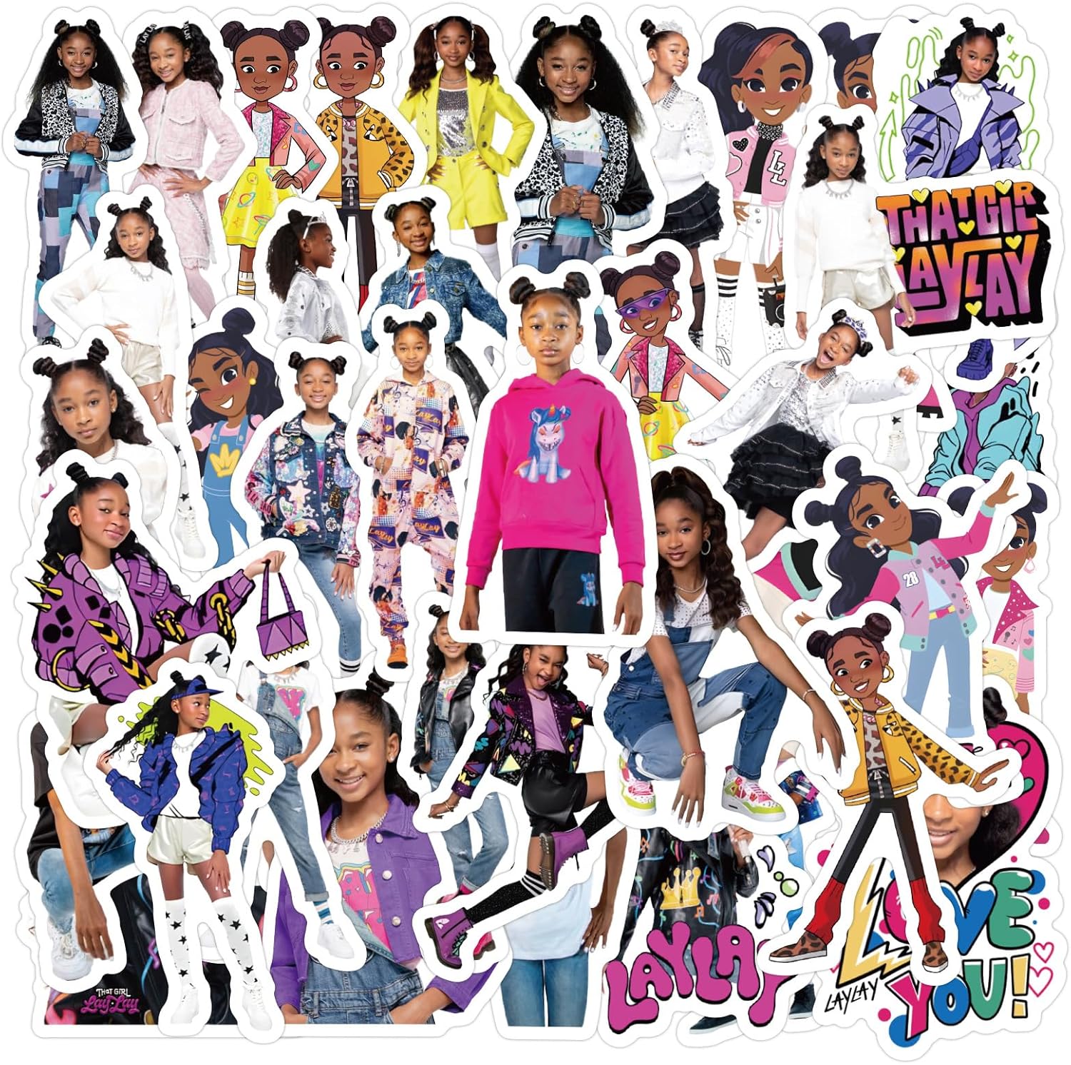 Amazon.com: 50 PCS That Girl Lay Lay Stickers Pack, Aesthetic Graffiti ...