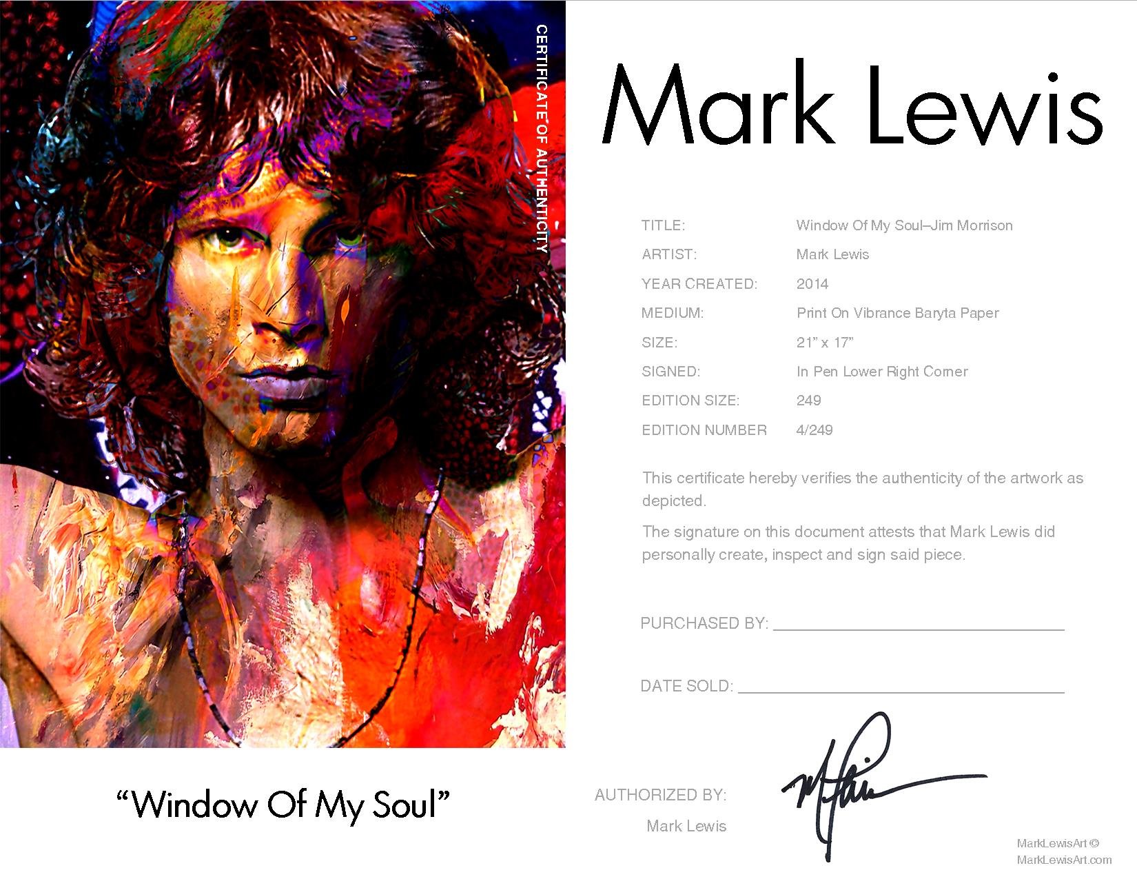 Andy Warhol Jim Morrison Painting