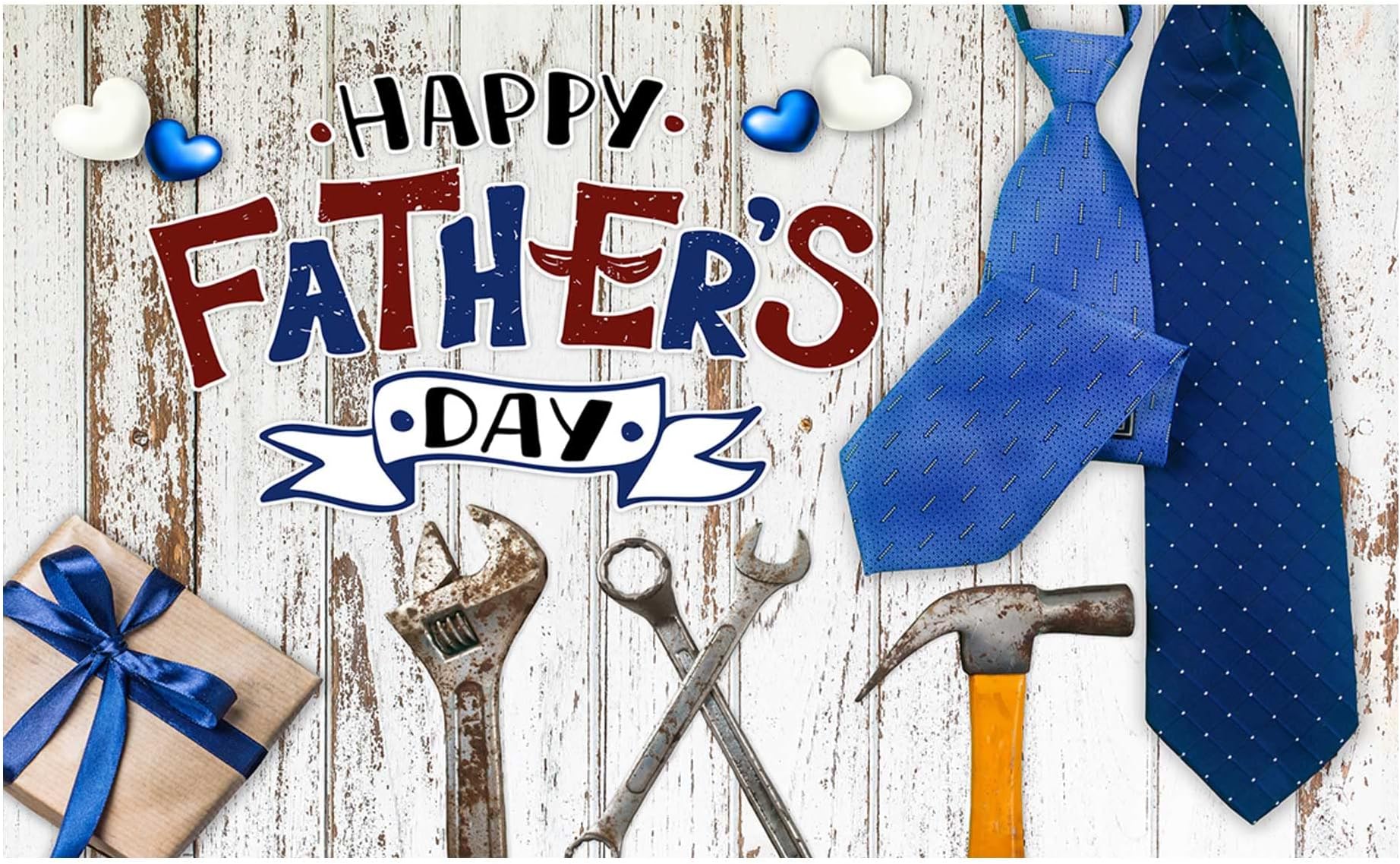 Amazon.com : Allenjoy Happy Father's Day Party Backdrop I Love Dad ...
