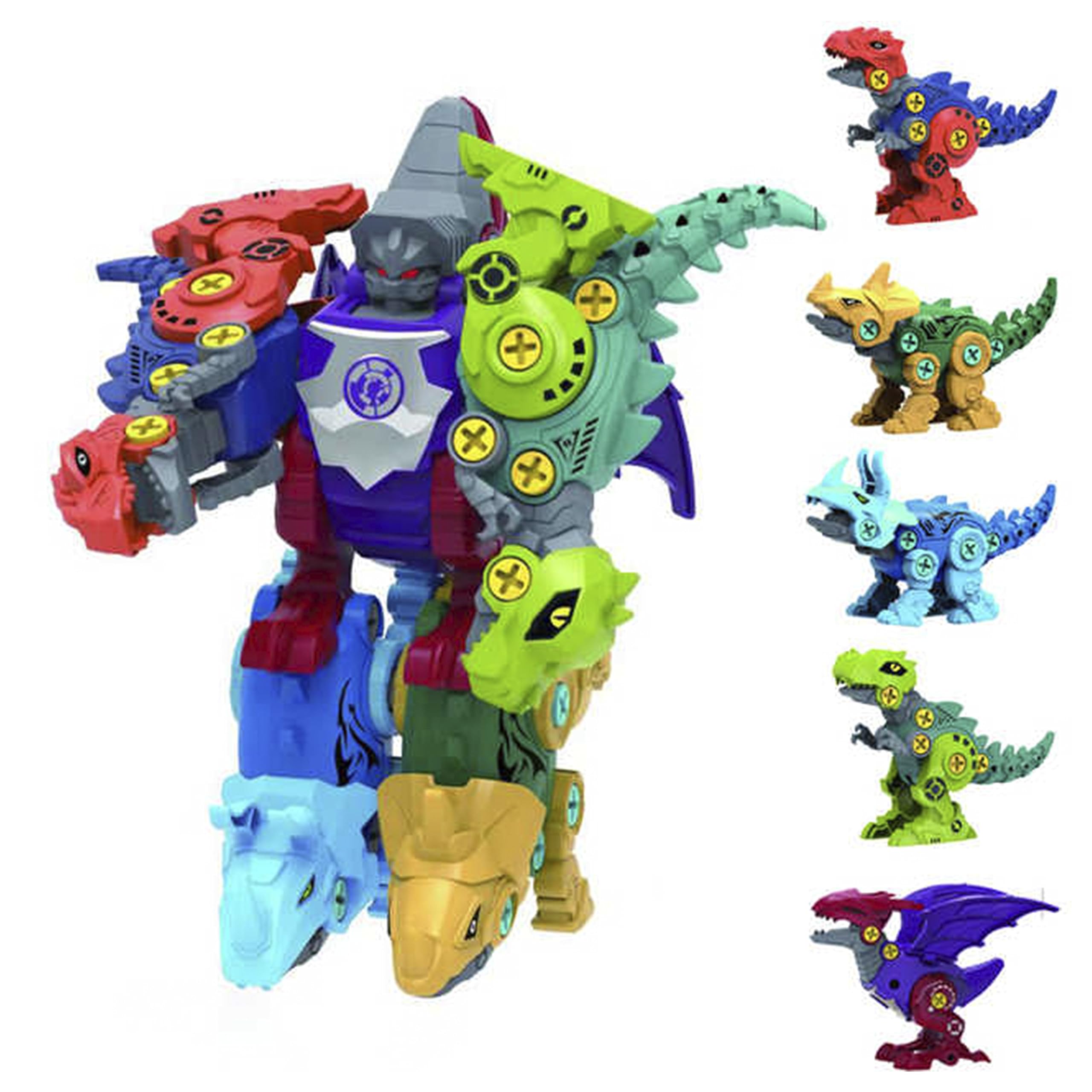 Buy KIDOLOGY 5-in-1 DIY Transformable Dinosaur Building Kit of ...