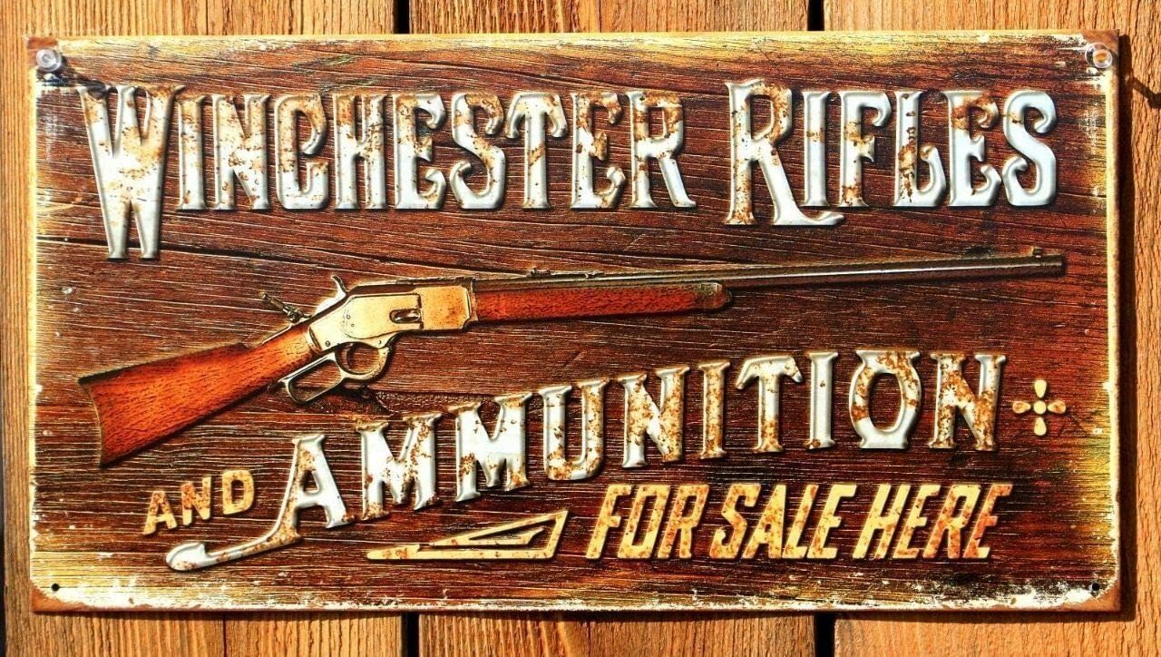 Amazon.com: Jingzhe Winchester Rifles & Ammunition Ad Ammo Gun Vintage ...