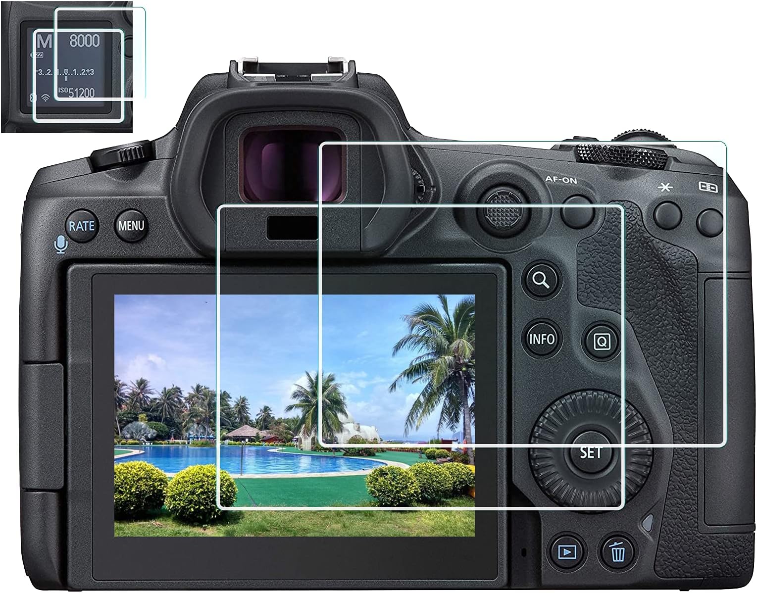 Amazon.com: Easy Hood G7X Mark II EOS M50 G9X EOS M6 Mark II Screen ...