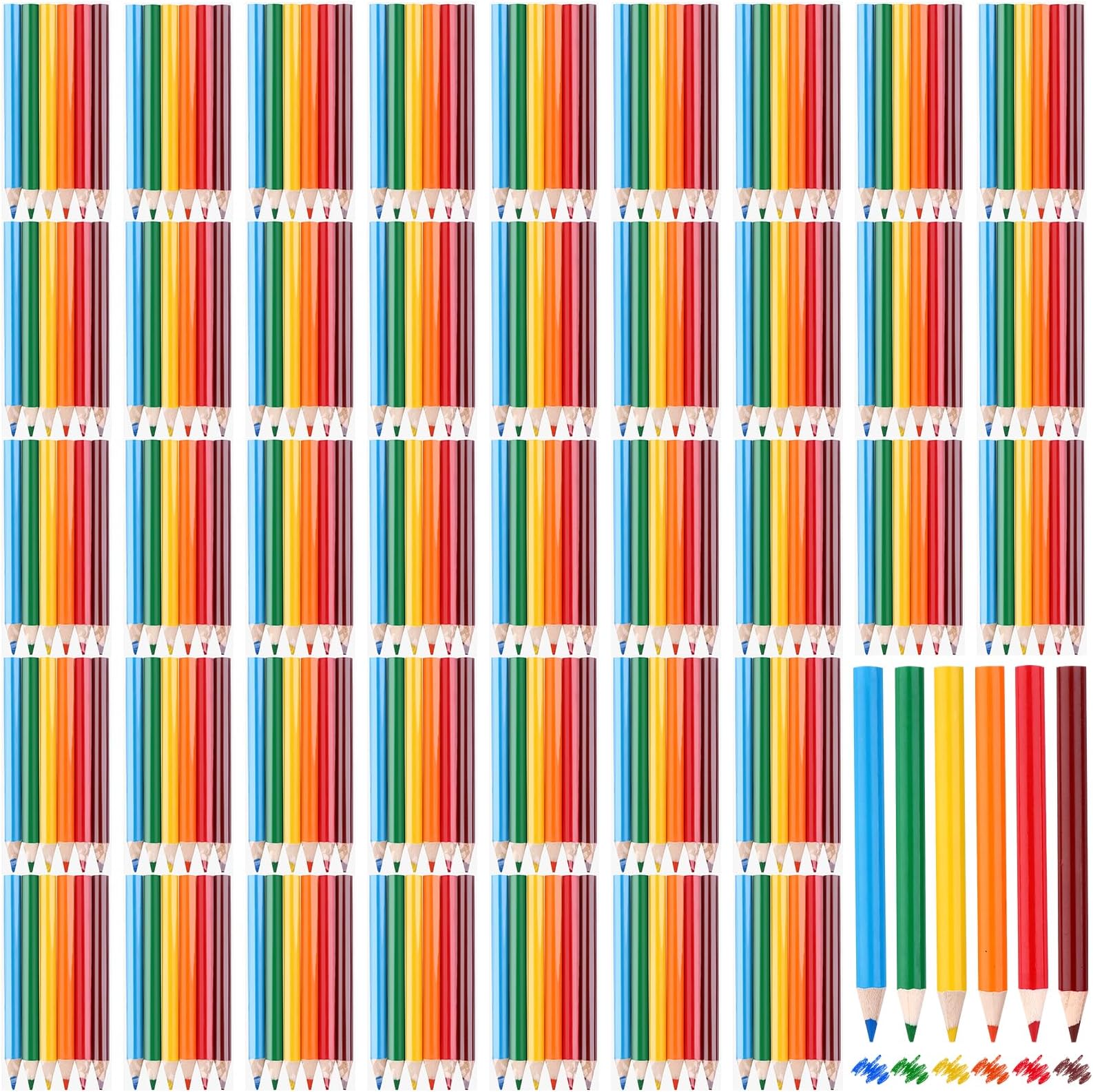Amazon.com: 960Pcs/160 Sets Mini Colored Pencils 3.5Inches Portable ...