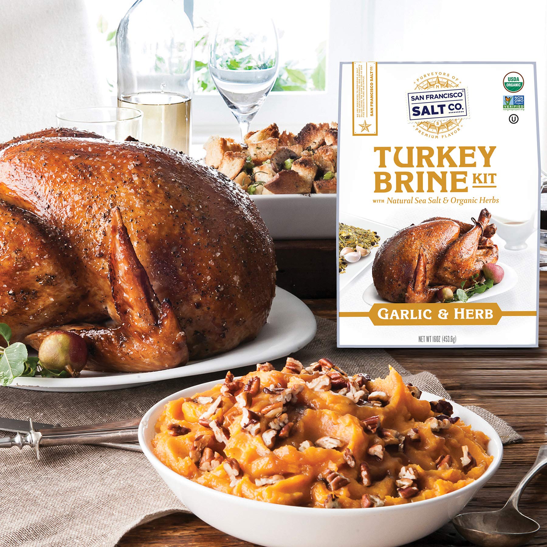 Snapklik.com : Organic Turkey Brine Kit - 13 Oz Garlic Rosemary Brine