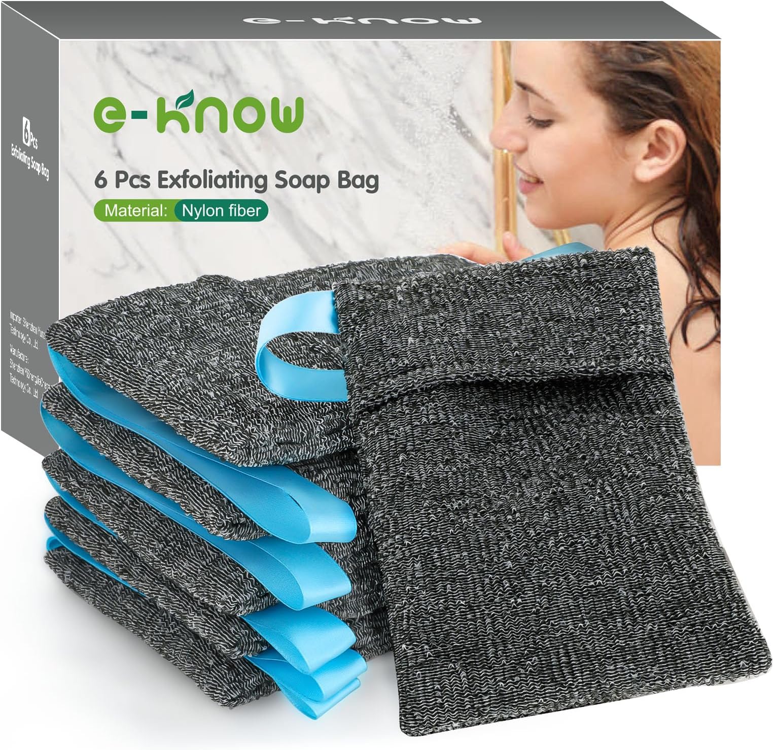 Amazon.com: E-Know Soap Bag, 6 Pack Soap Saver Pouch,Body Scrubber ...