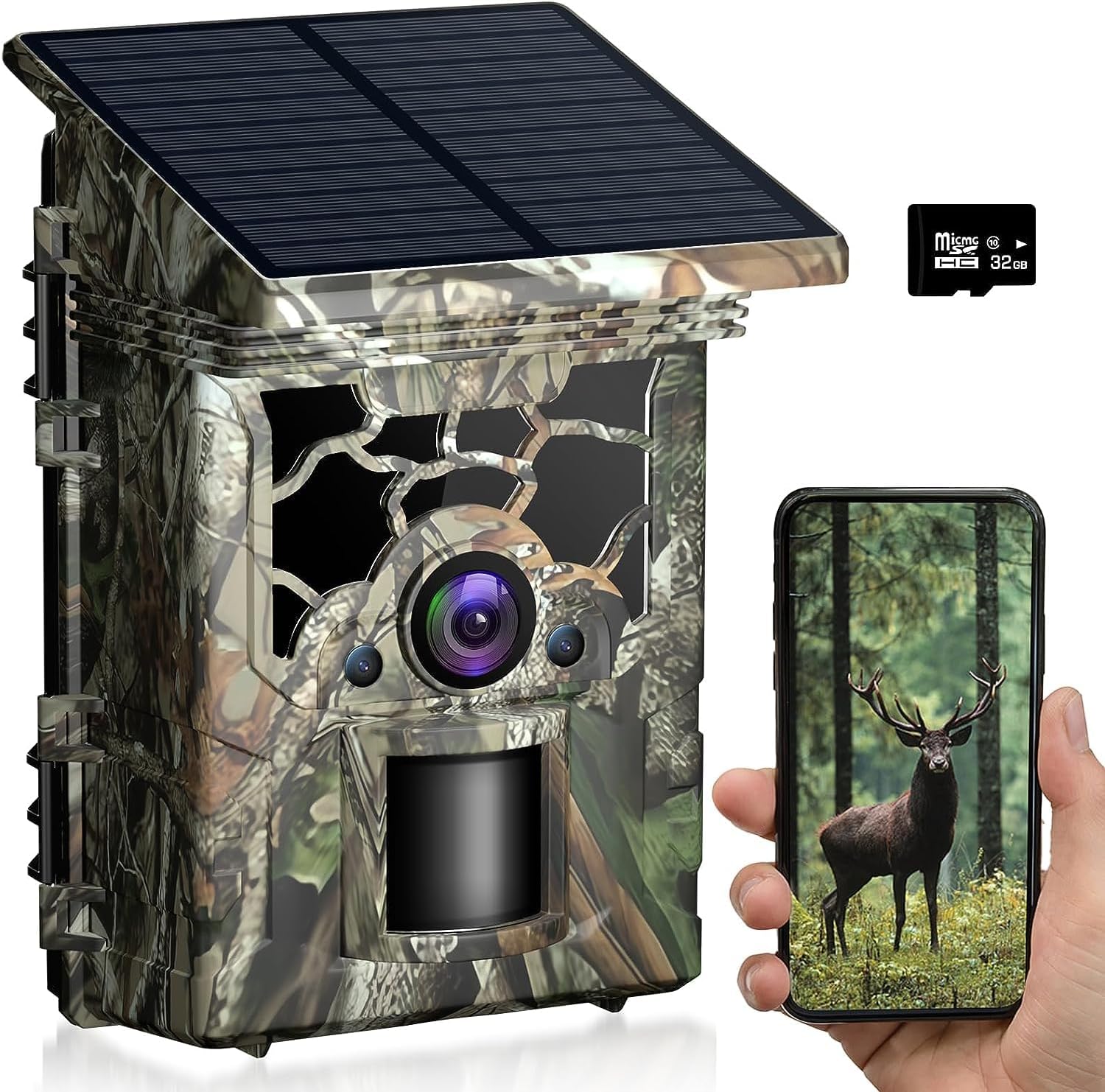 Amazon.com: VOOPEAK Solar Trail Camera 4K 30fps - WiFi Bluetooth 46MP ...
