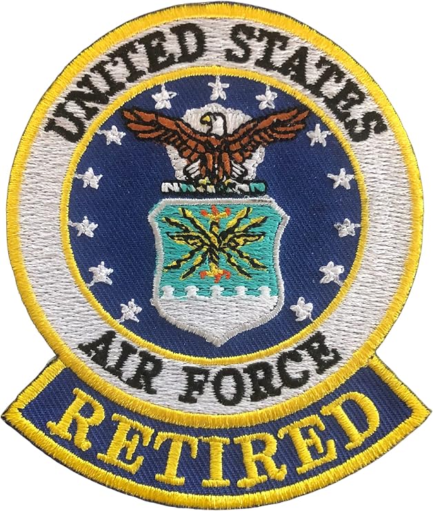 Amazon.com: United States Air Force USAF Retired Full Color Embroidered ...
