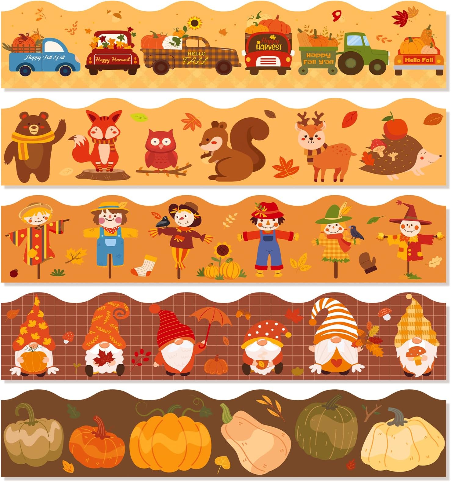 Amazon.com: Konsait Fall Bulletin Board Border, 69Ft Fall Border for ...