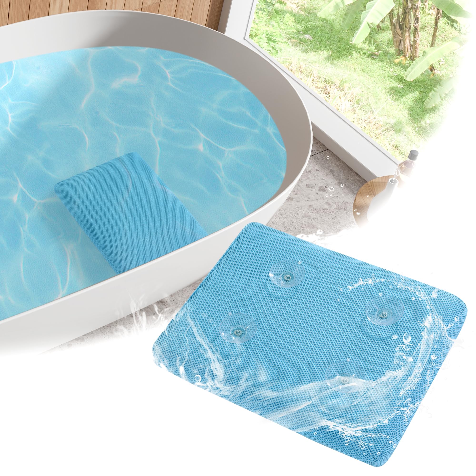 Amazon.com: MABOZOO Bath Cushion for Tub with Powerful 4 Non-Slip ...