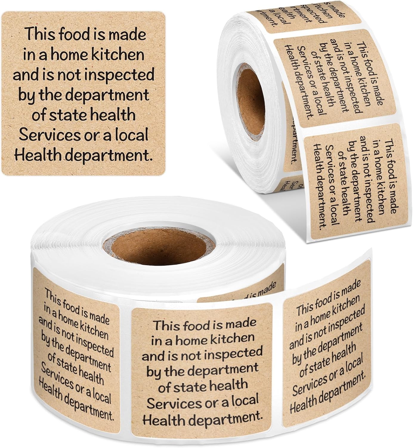 Amazon.com: Janlaugh 500 Count Cottage Food Law Labels Stickers Kraft ...