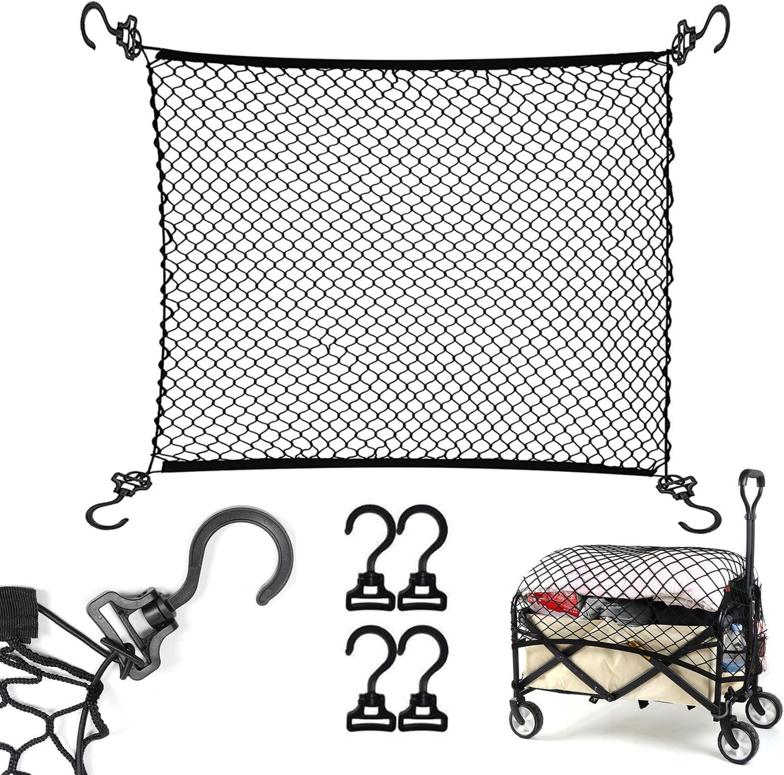 Amazon.com: Cargo Net for Utility Folding Wagon, Beach Cart,Trolley ...
