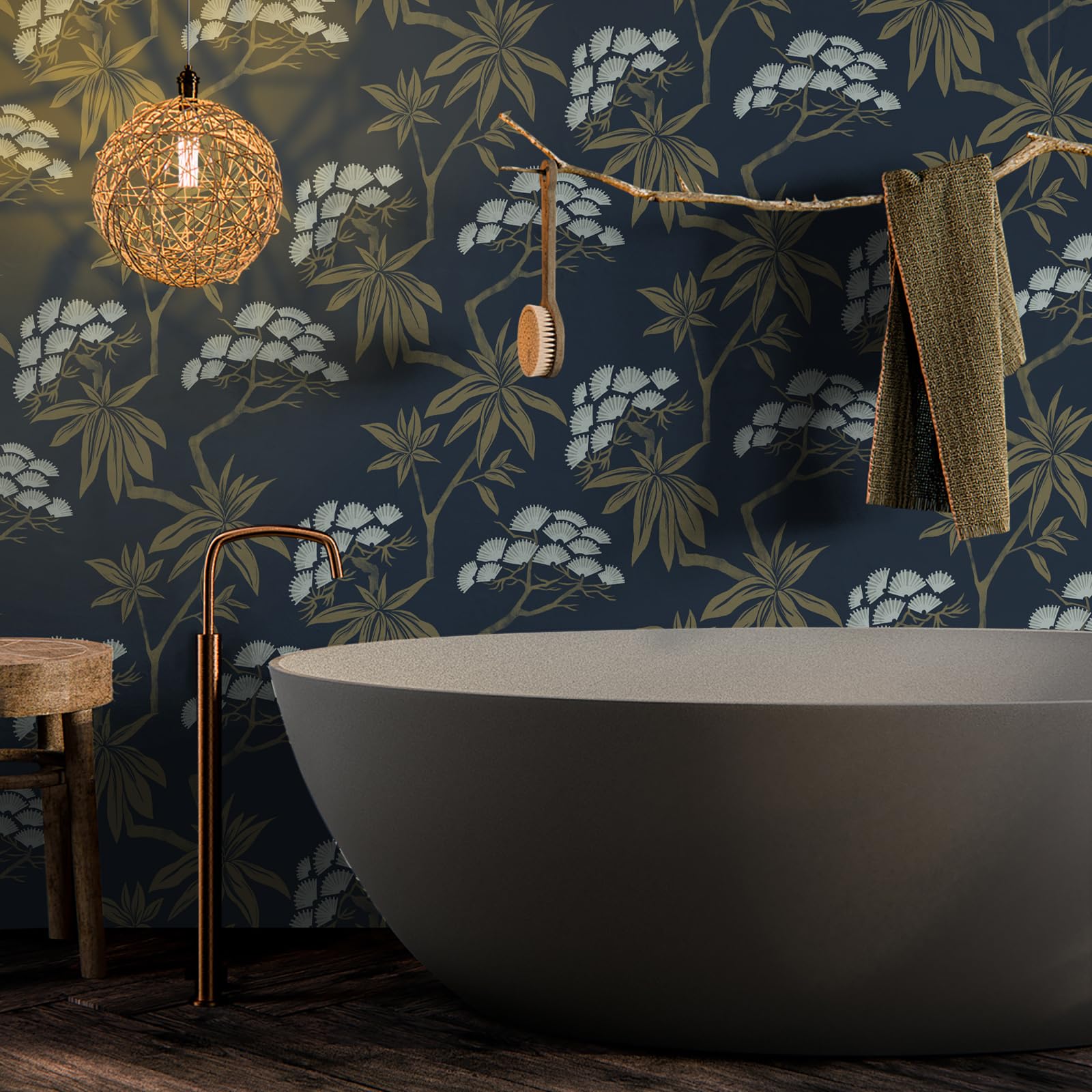 Snapklik.com : CiCiwind 16"197" Blue Peel And Stick Wallpaper - Vintage ...