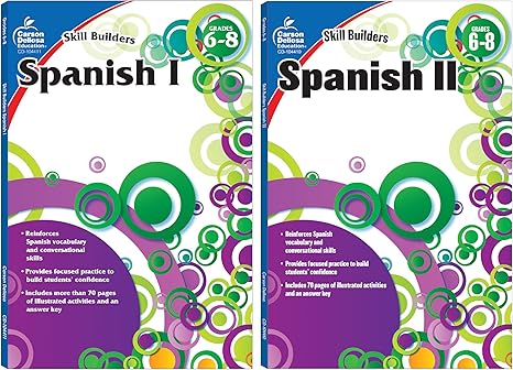 Amazon.com: Carson Dellosa Skill Builders Grades 6-8 Spanish Workbook ...