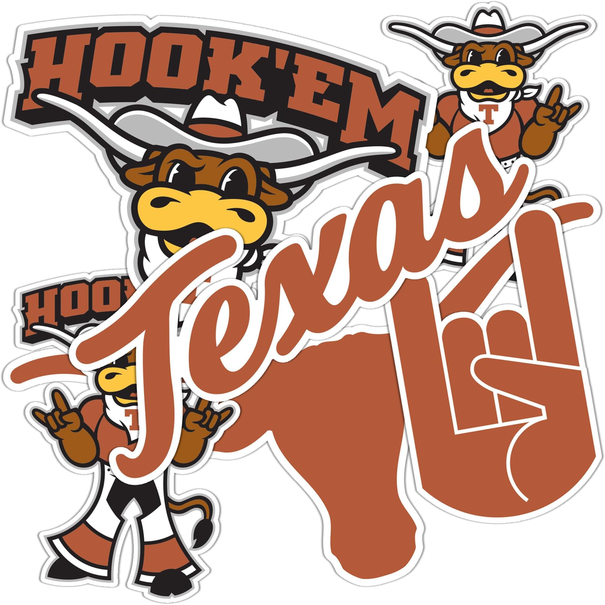 Amazon.com: Desert Cactus University of Texas Sticker Longhorns UT ...