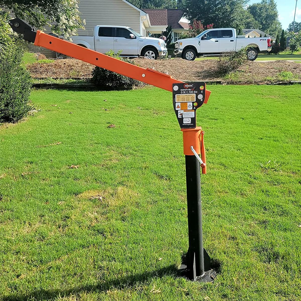 Amazon.com: GRIPWAY 1100lb Folding Truck-Mounted Crane, Painted Steel ...