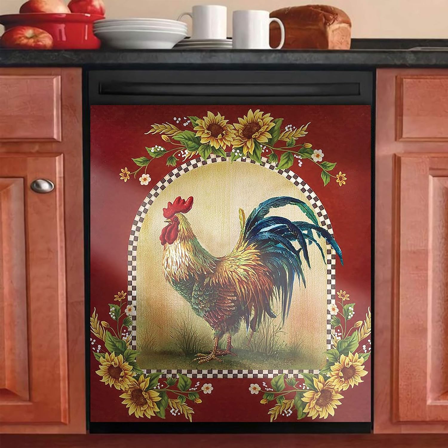 Amazon.com: Magnet Dishwasher Cover Decorative for Kitchen,Dish Washer ...