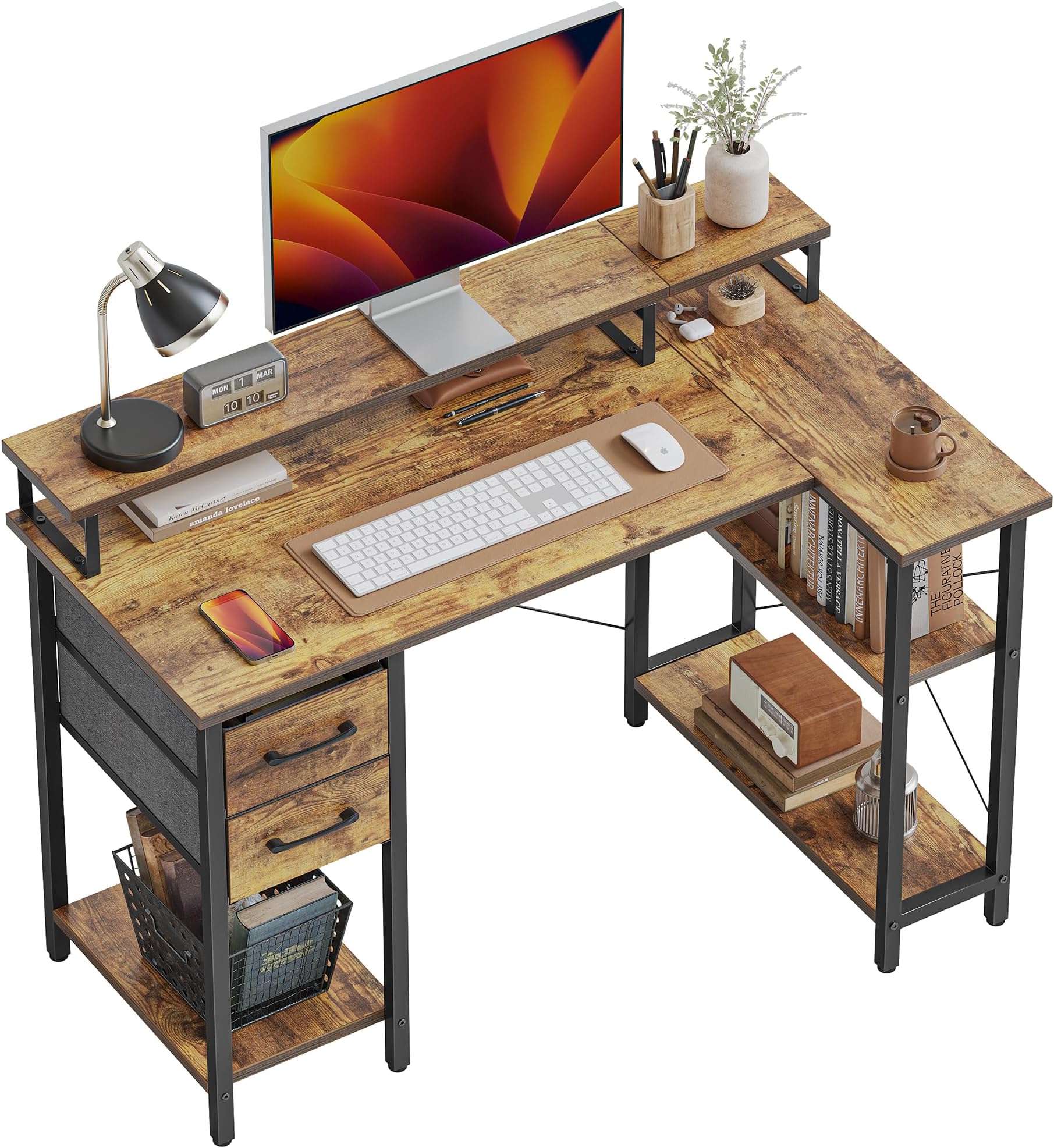Amazon.com: VERMESS 48Inch Computer Desk, Home Office Desks with ...