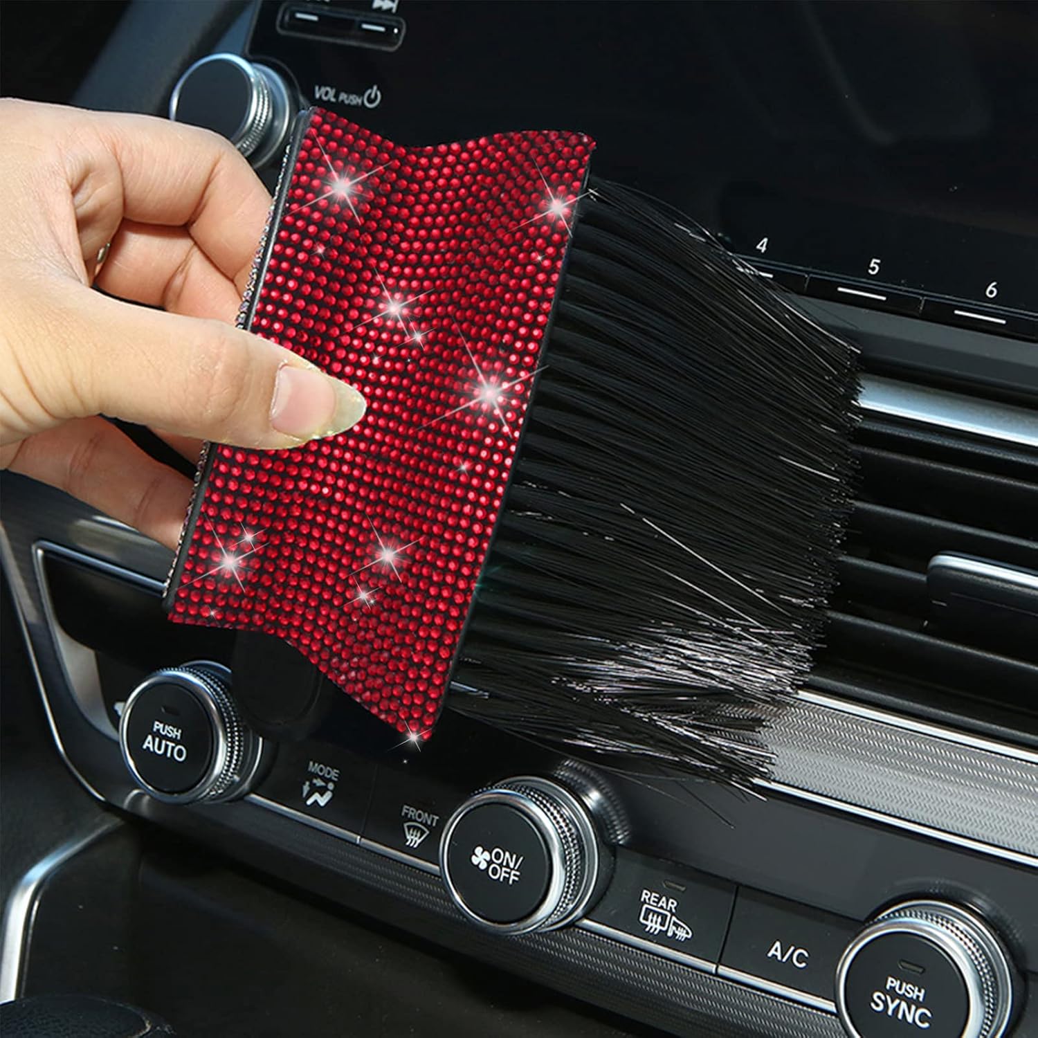Buy Ajxn Pack-1 B-ling Auto Interior Dust Brush with Rhinestone Diamond ...