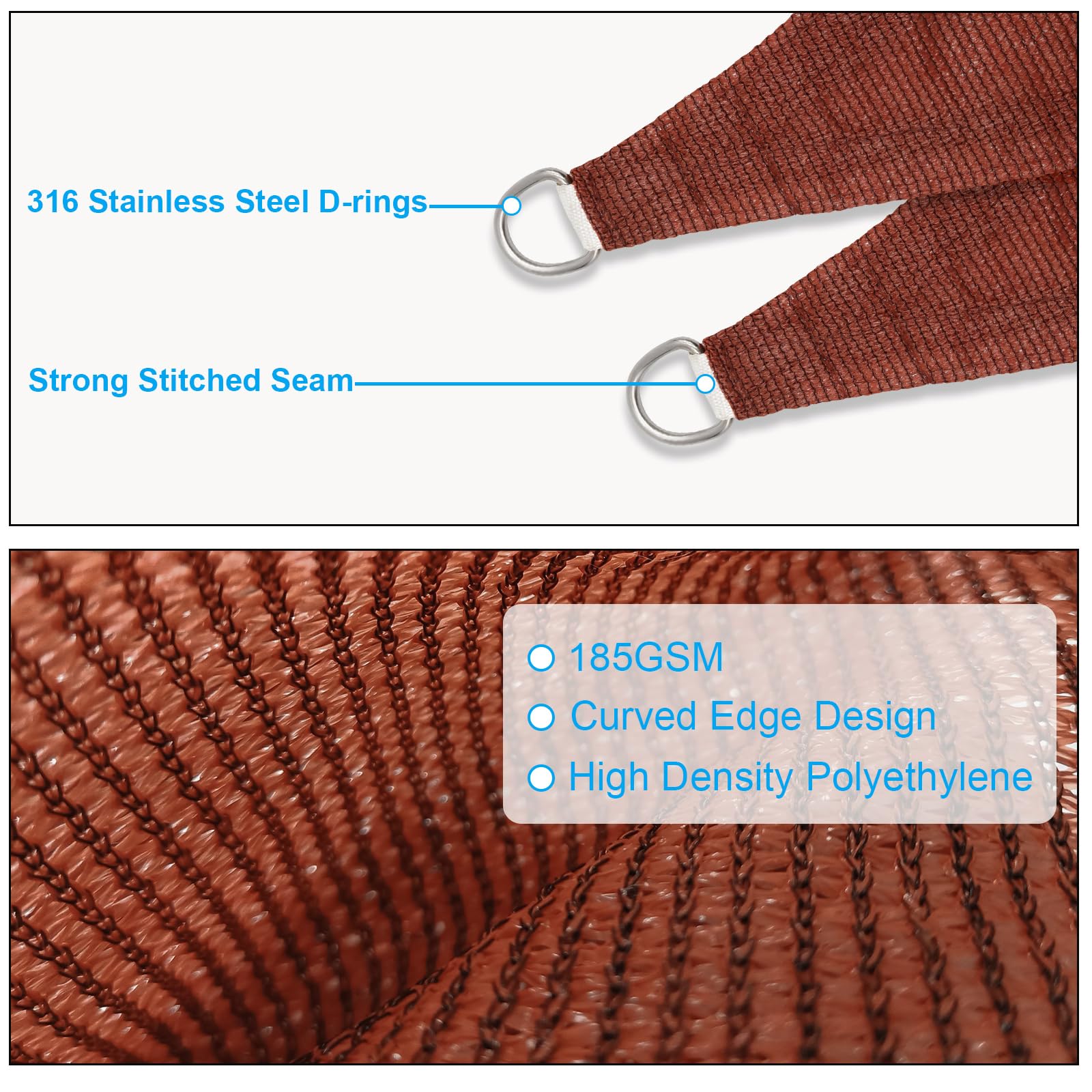 Snapklik.com : Amagenix Sun Shade Sail 20X20 Curved Edge Outdoor Shade ...