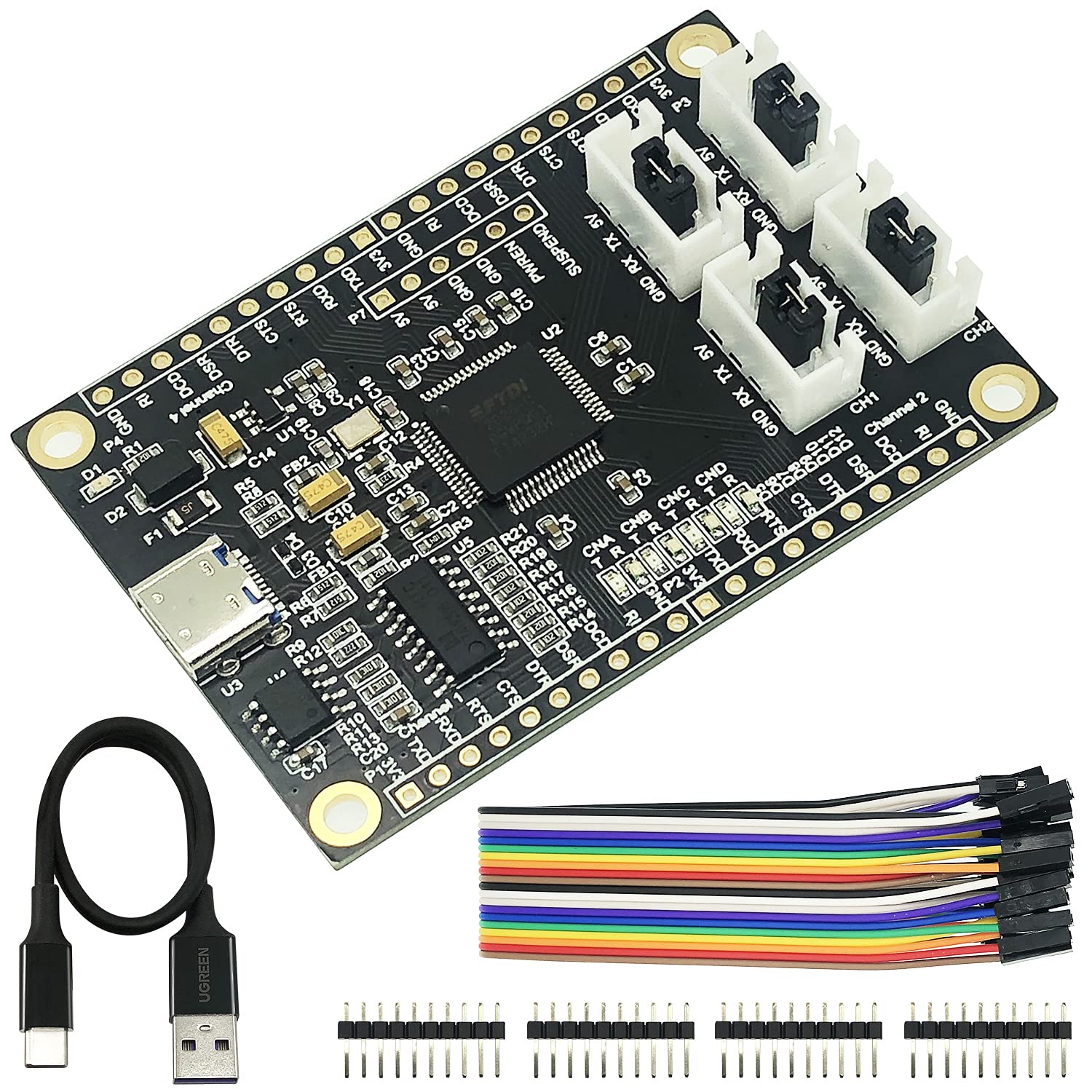 Buy innomaker 4 Channels USB to TTL Serial Adapter 3.3V Port FTDI ...